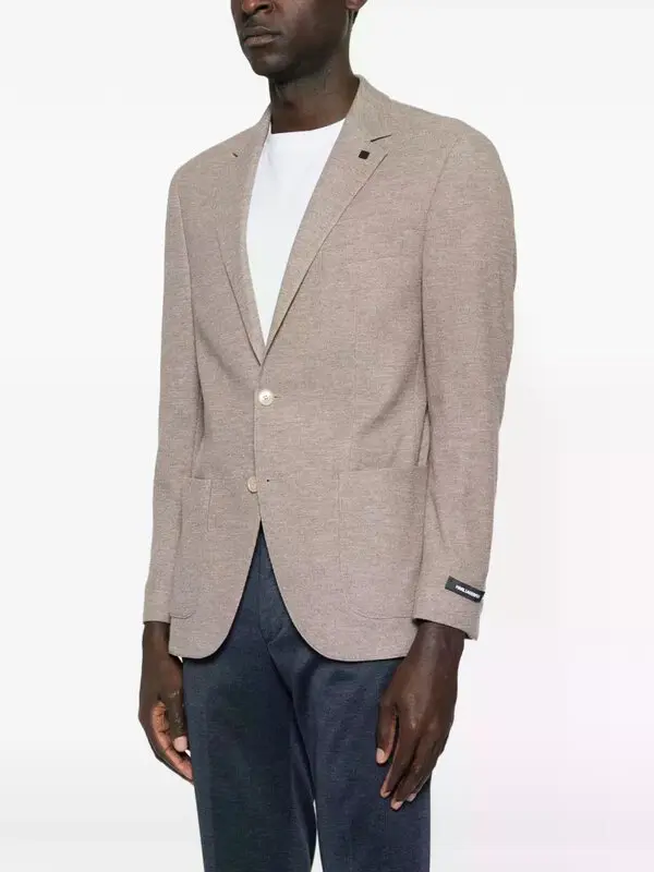 Karl Lagerfeld Smart Buttoned Blazer - Brown