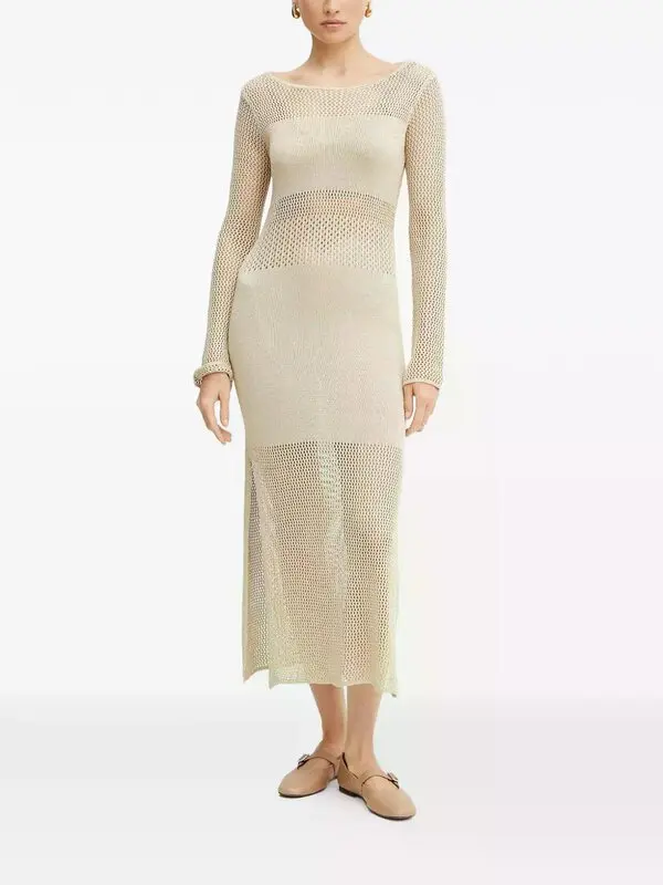 FRACOMINA Side Slits Dress - Neutrals