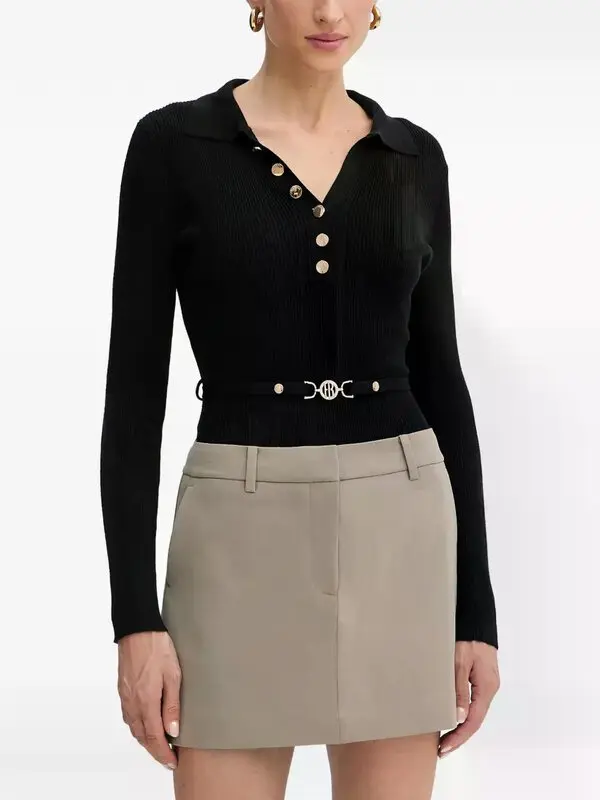 FRACOMINA Button Ribbed Top