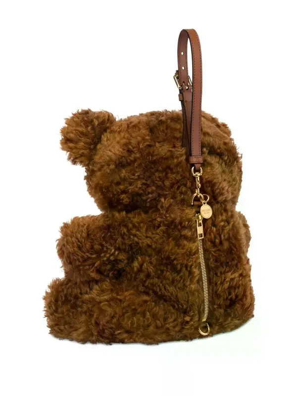 Moschino Teddy Bear Zip Handbag - Brown