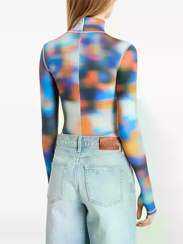JORDAN Printed Long-sleeve Bodysuit