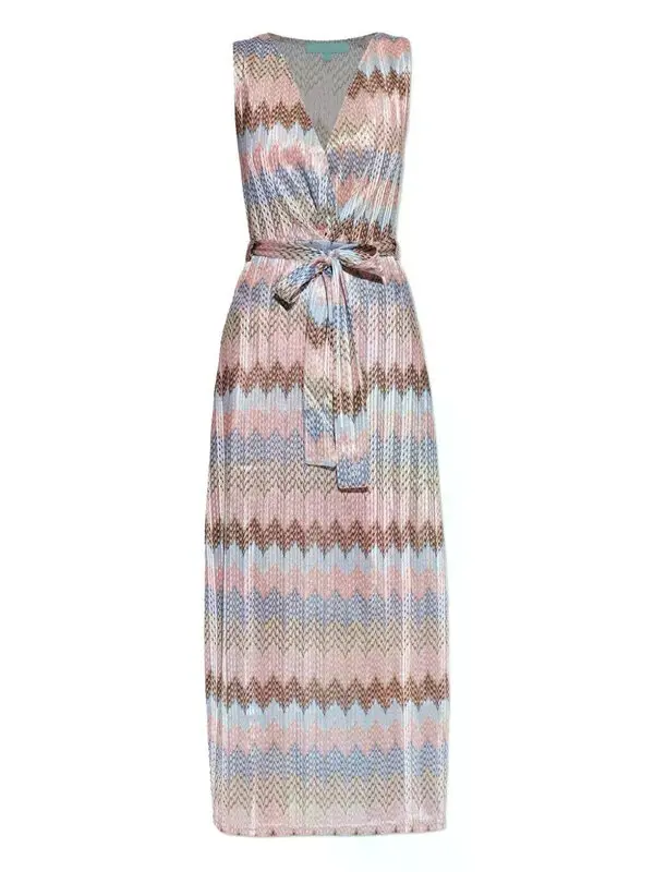 Melissa Odabash Zigzag Stripe Maxi Dress - Pink