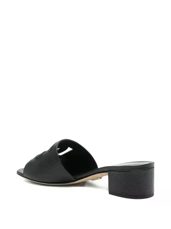 Dolce & Gabbana Embellished Heeled Mules - Black