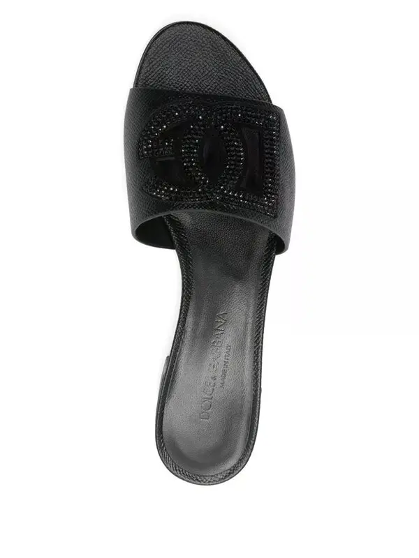 Dolce & Gabbana Embellished Heeled Mules - Black