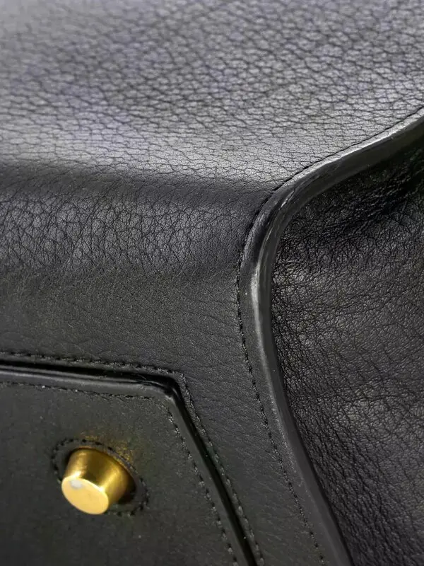 Celine Tie Knot Grainy Leather Small Tote Bag - Black