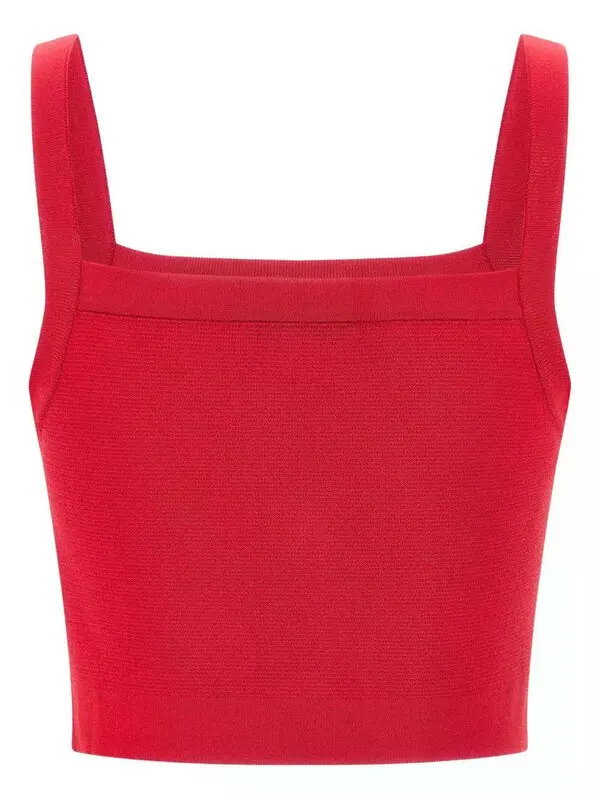 Balmain Button-detail Top - Red