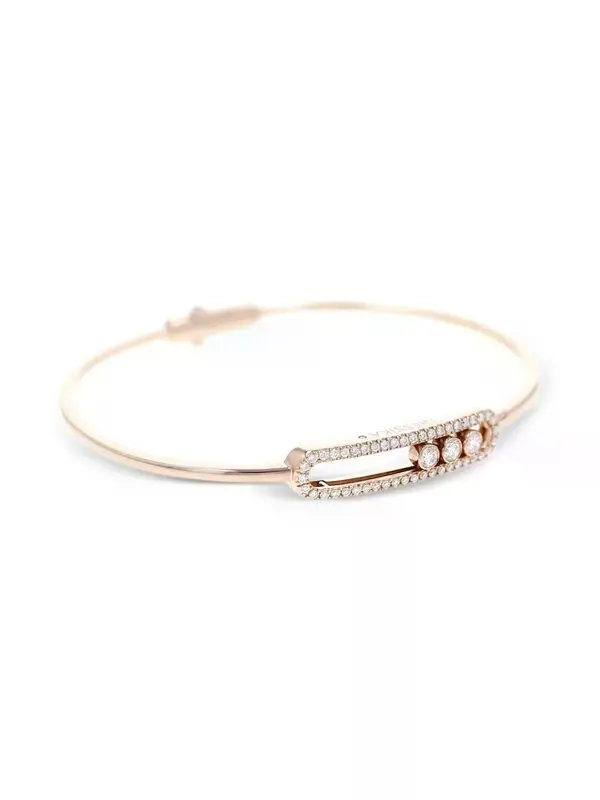 Messika 2010's Move Diamond Bangle Bracelet In Rose Gold