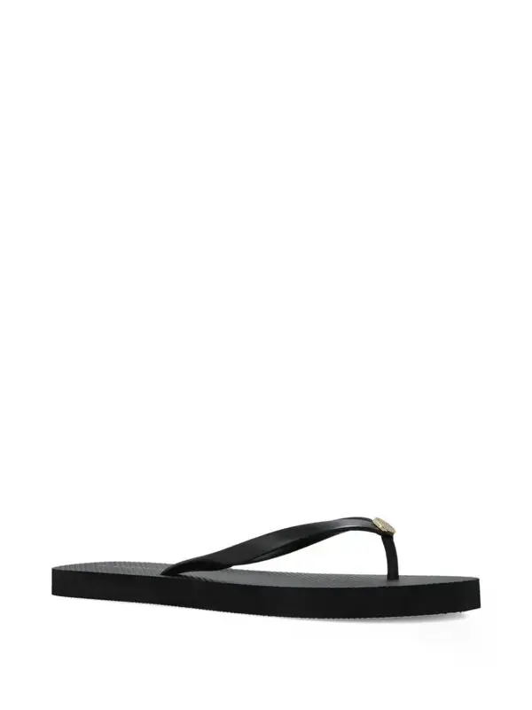 Melissa Odabash Logo Detail Flip Flops - Black