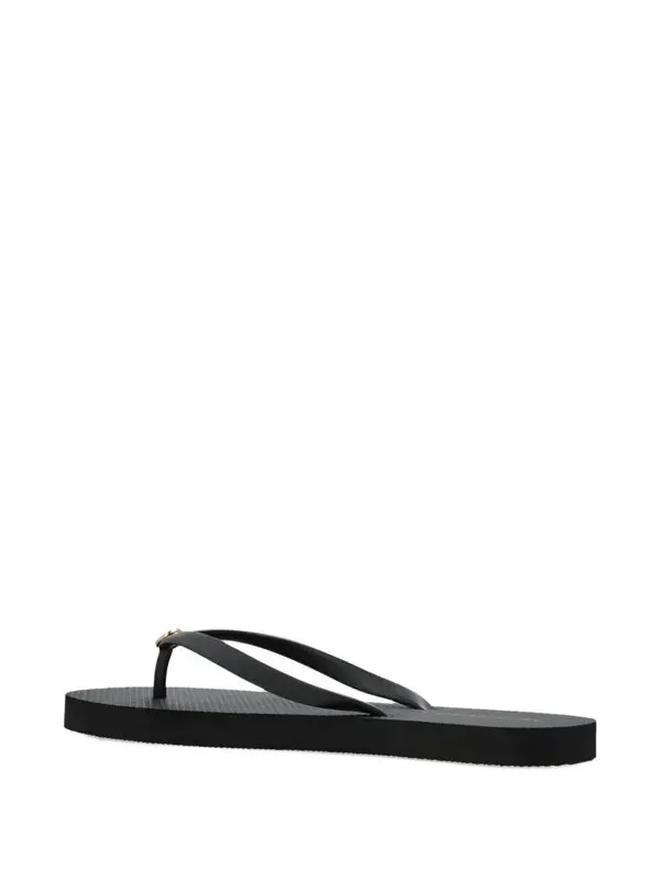 Melissa Odabash Logo Detail Flip Flops - Black