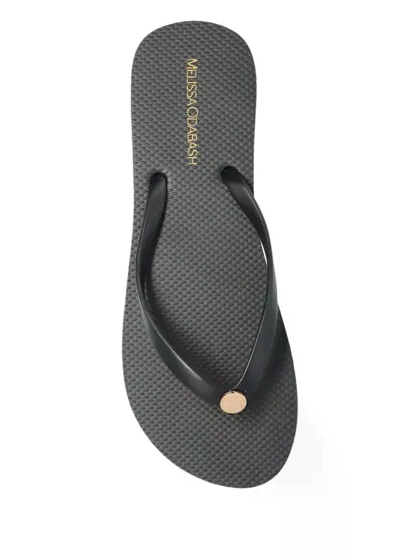 Melissa Odabash Logo Detail Flip Flops - Black