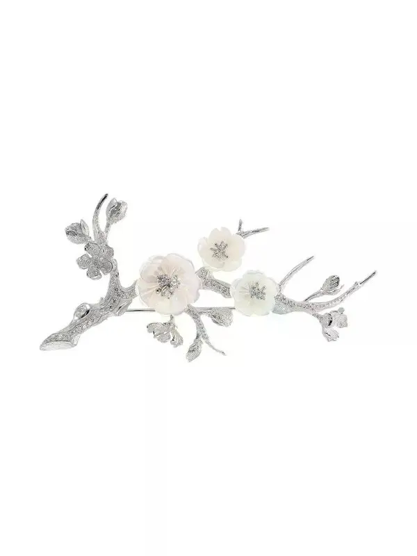 ANABELA CHAN Sakura Blossom Brooch - Silver