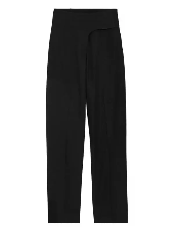 AMI Paris Wool Canvas Belted Trousers