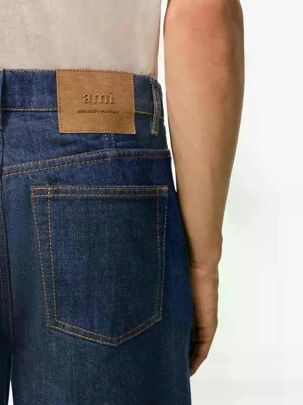 AMI Paris Five-pocket Denim Bermuda Shorts