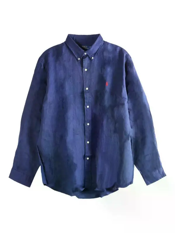 Polo Ralph Lauren Long Sleeve Cotton Shirt With Embroidered Logo