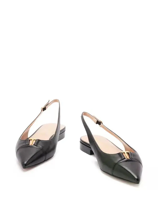 TWINSET Buckle Strap Slingback Pumps - Black