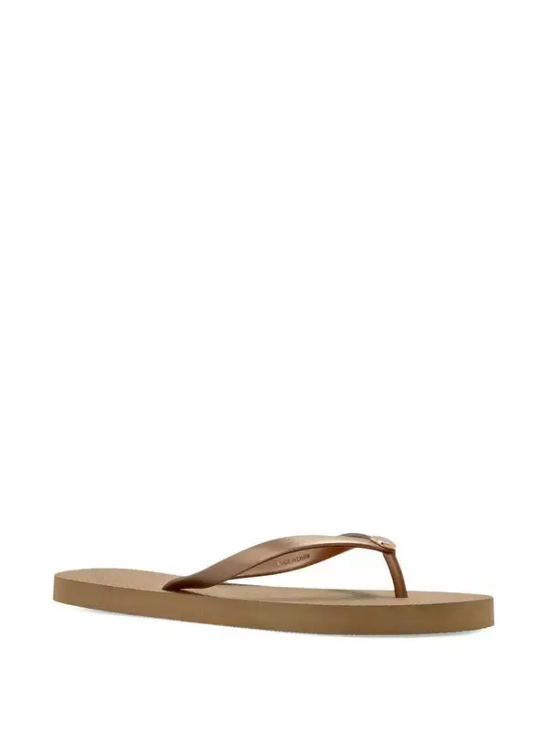 Melissa Odabash Logo Detail Flip Flops - Neutrals