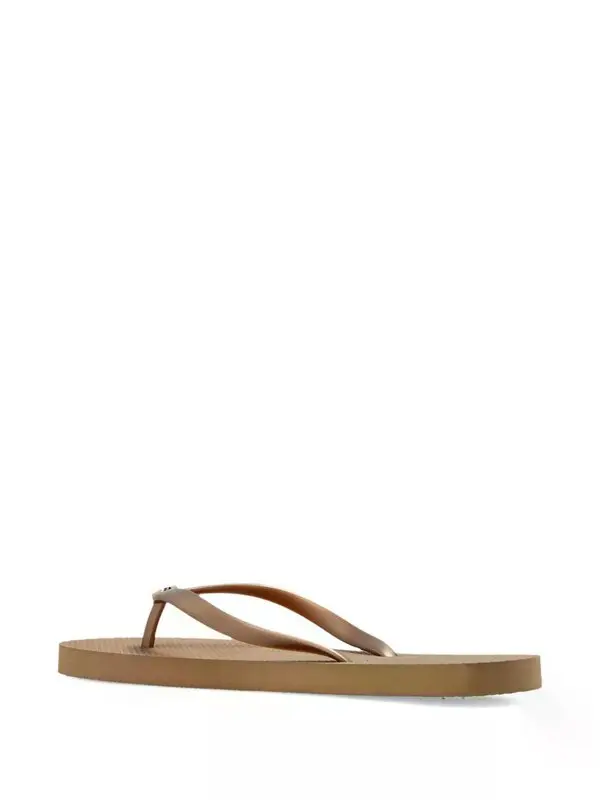 Melissa Odabash Logo Detail Flip Flops - Neutrals