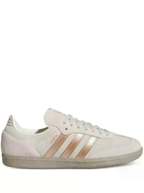 Adidas Samba Og Metallic Stripe Sneakers - Neutrals