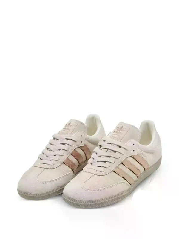 Adidas Samba Og Metallic Stripe Sneakers - Neutrals