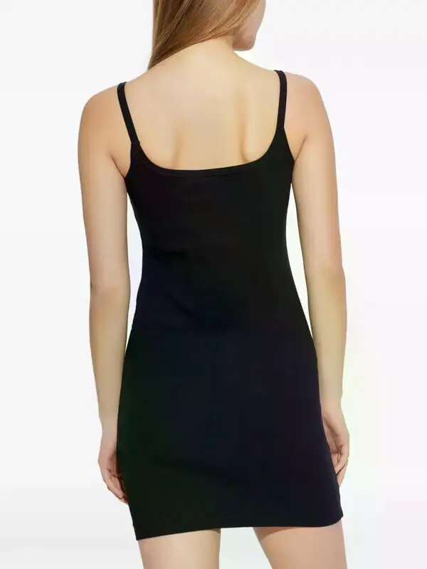 Versace Spaghetti Strap Logo Mini Dress