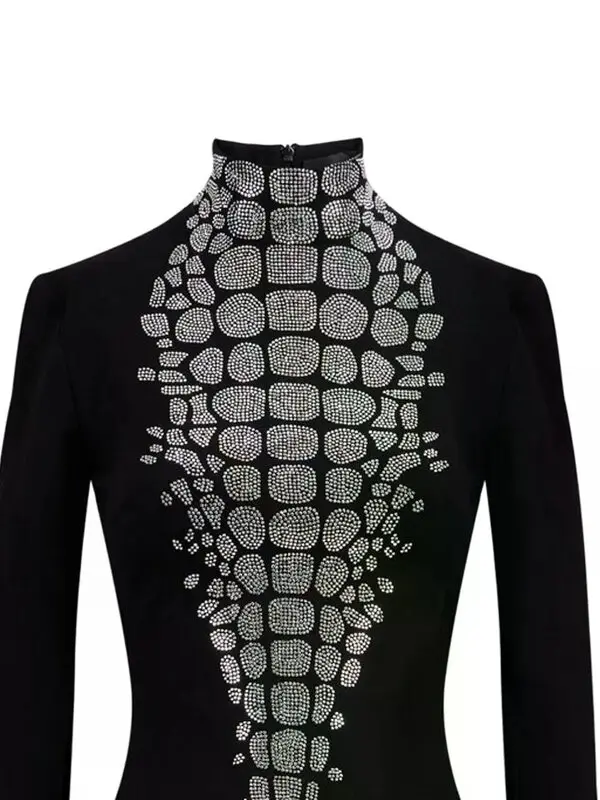 David Koma Croc-effect Mini Dress