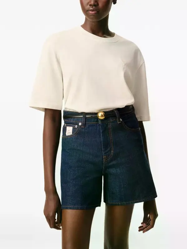 AMI Paris De Coeur Embossed T-shirt - Neutrals