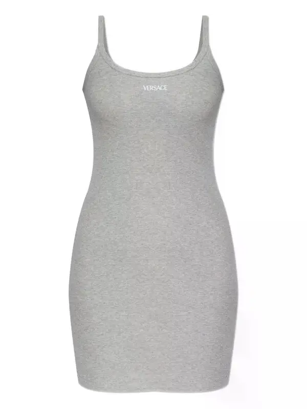 Versace Logo Ribbed Dress