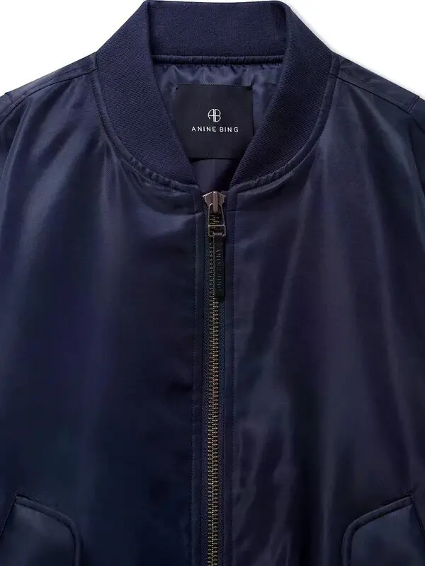 ANINE BING Leon Zip-fastening Bomber Jacket - Blue