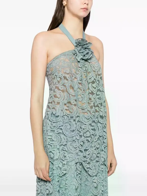 BLAKLACE Floral Lace Halterneck Top