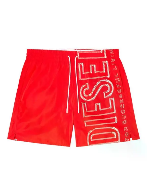 DIESEL® Logo Swim Shorts - Red