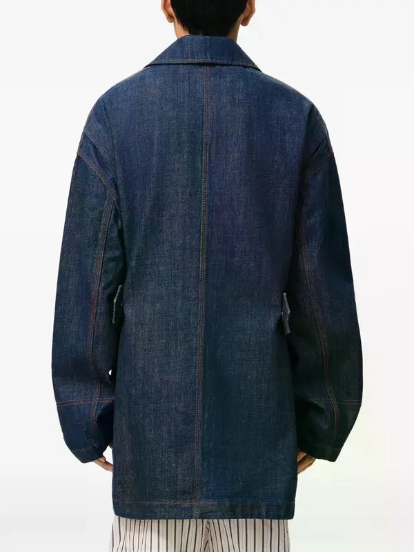 AMI Paris Raw Indigo Denim Worker Jacket