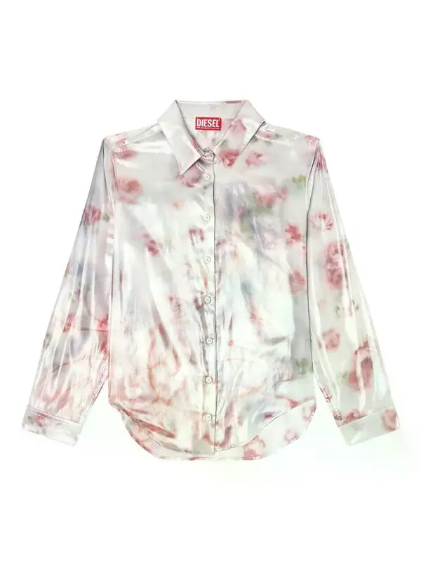 DIESEL® Long Sleeve Button Down Shirt - White