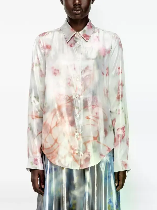 DIESEL® Long Sleeve Button Down Shirt - White