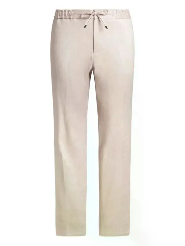 Etro Twill Linen Trousers - Neutrals