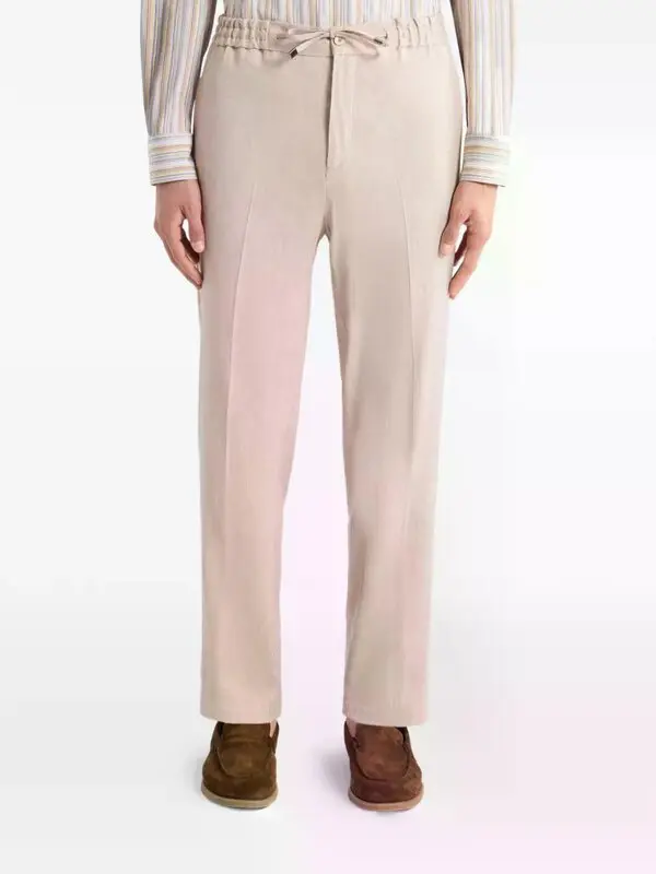 Etro Twill Linen Trousers - Neutrals