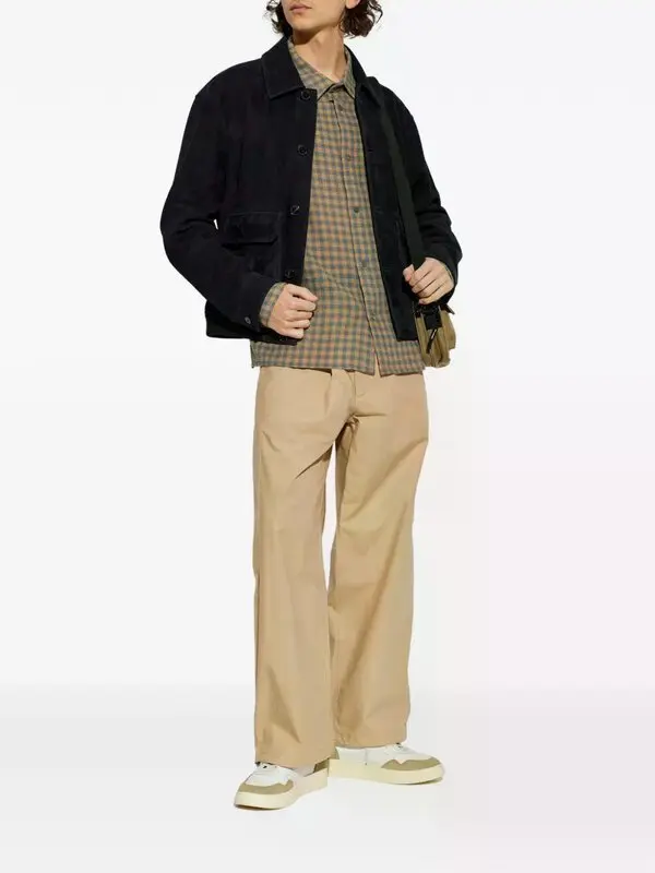 FRAME Buttoned Suede Jacket
