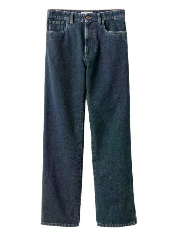 Miu Miu Flocked Jeans - Blue