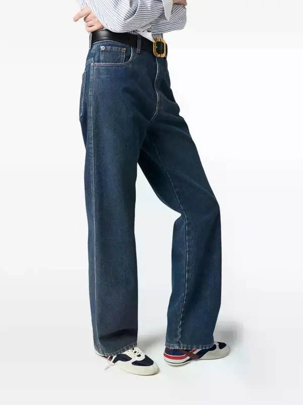 Miu Miu Flocked Jeans - Blue