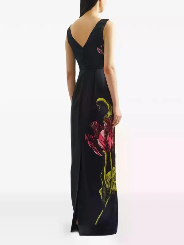 Erdem Floral-print Maxi Dress - Black