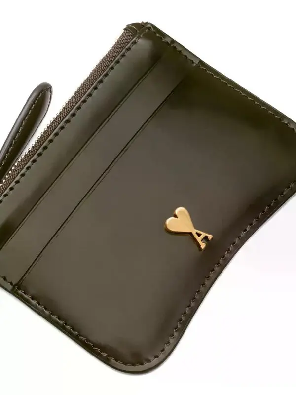 AMI Paris Paris Paris Leather Card Holder