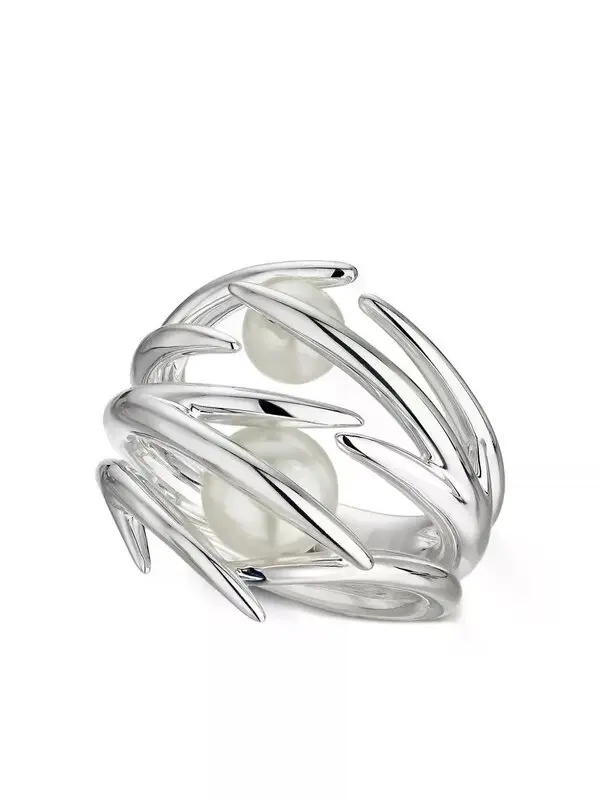 SHAUN LEANE Sterling Pearl Ring - Silver