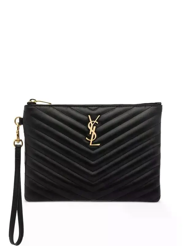 Saint Laurent Cassandre Quilted Leather Clutch