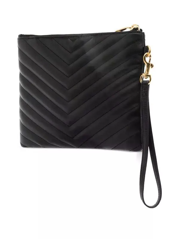 Saint Laurent Cassandre Quilted Leather Clutch