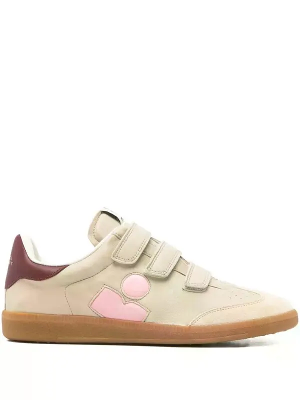 Isabel Marant Étoile Beth Side-logo Touch-strap Sneakers - Neutrals
