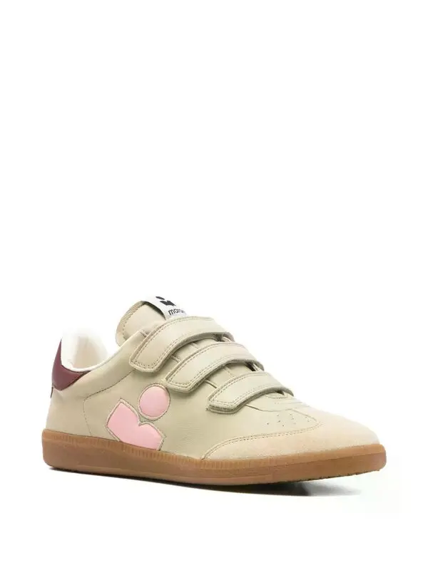 Isabel Marant Étoile Beth Side-logo Touch-strap Sneakers - Neutrals
