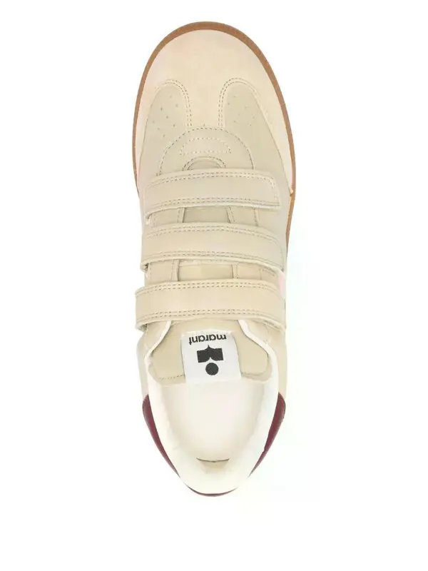 Isabel Marant Étoile Beth Side-logo Touch-strap Sneakers - Neutrals