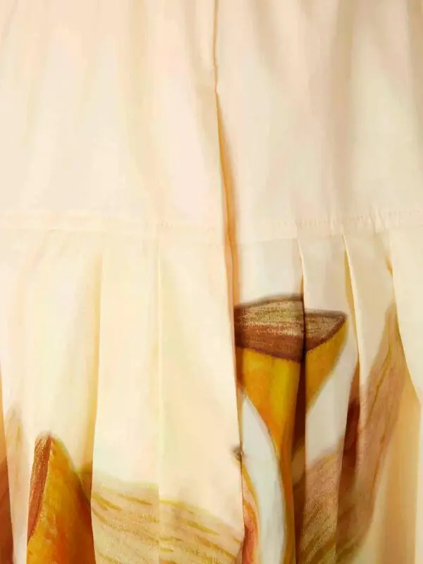 Ulla Johnson Botanical Print Belted Midi Skirt