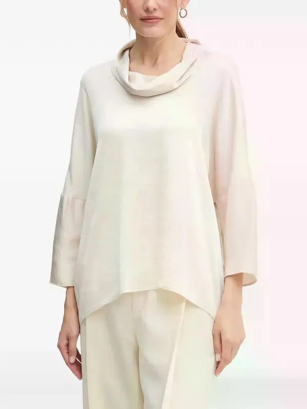 Joseph Ribkoff Cowl-neck Button Blouse
