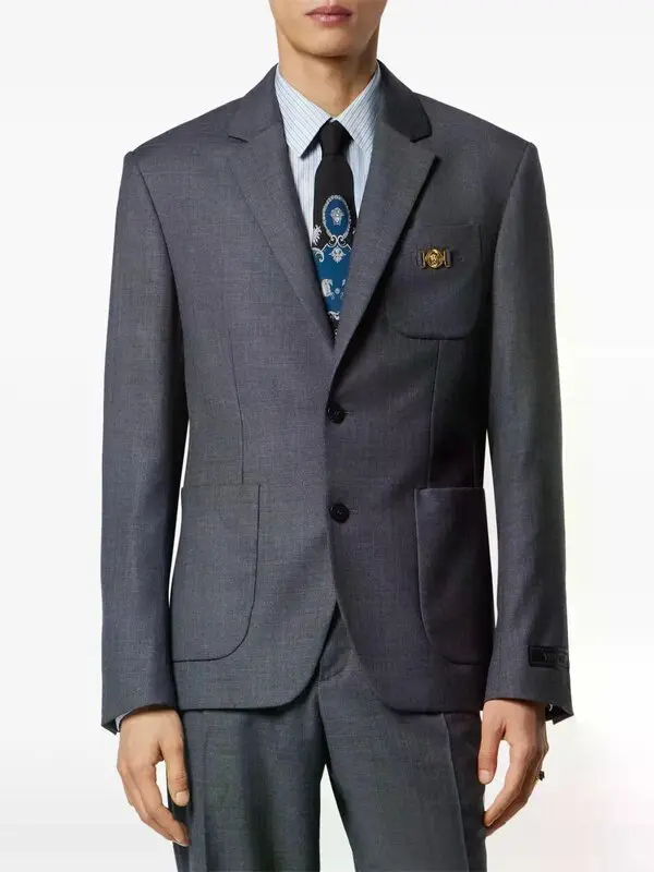Versace Checked Pocket Blazer