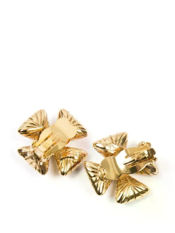 Saint Laurent 1990s Crystal-embellished Clip-on Earrings